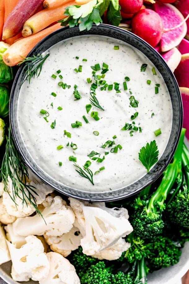 Low-Calorie Ranch Dip and Veggies - Healthy Seasonal Recipes