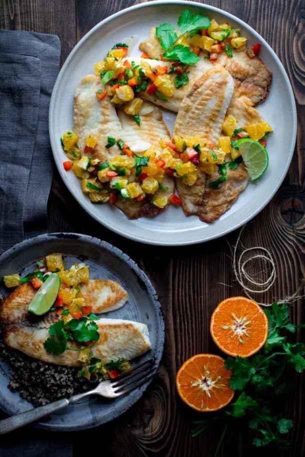 Tilapia with Tangerine Salsa - Healthy Seasonal Recipes