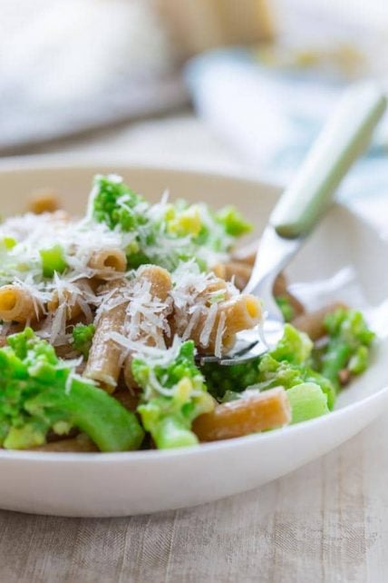 Pasta with Romanesco Cauliflower and Anchovies - Healthy Seasonal Recipes