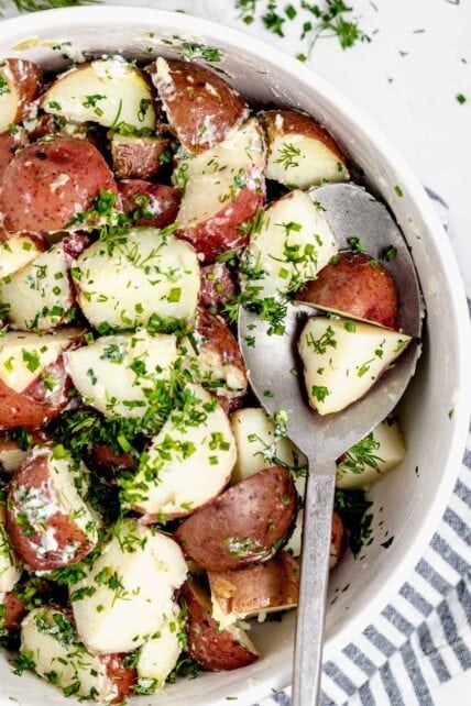 Steamed Red Potatoes with Herbs - Healthy Seasonal Recipes