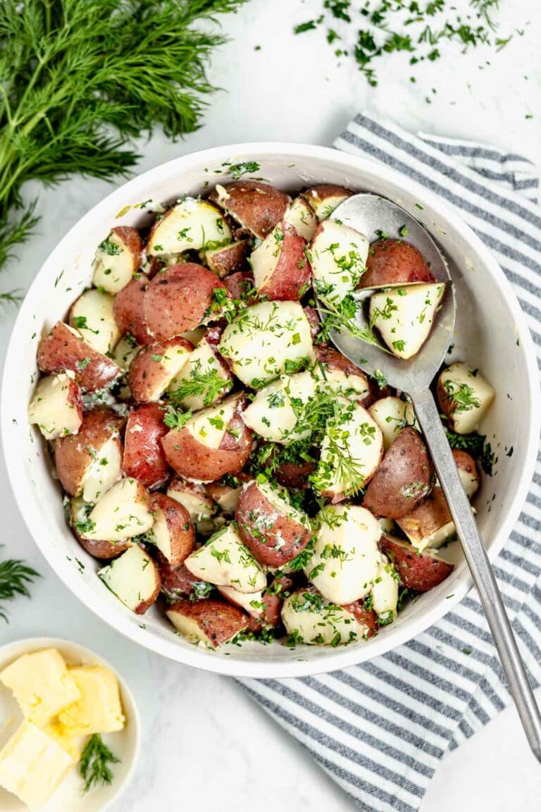Steamed Red Potatoes with Herbs - Healthy Seasonal Recipes