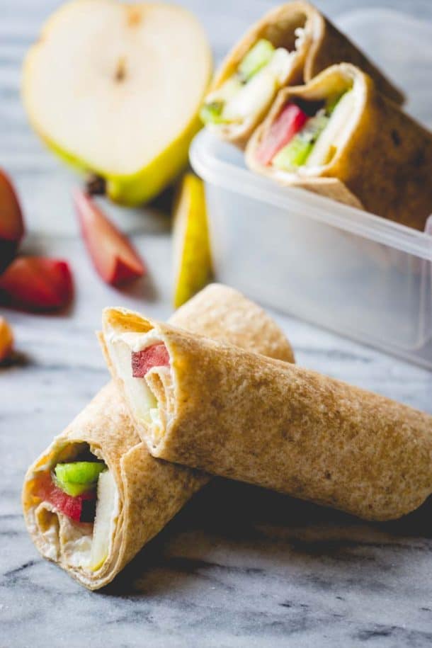 Easy Fruit and Cream Cheese Lunch Wraps - Healthy Seasonal Recipes