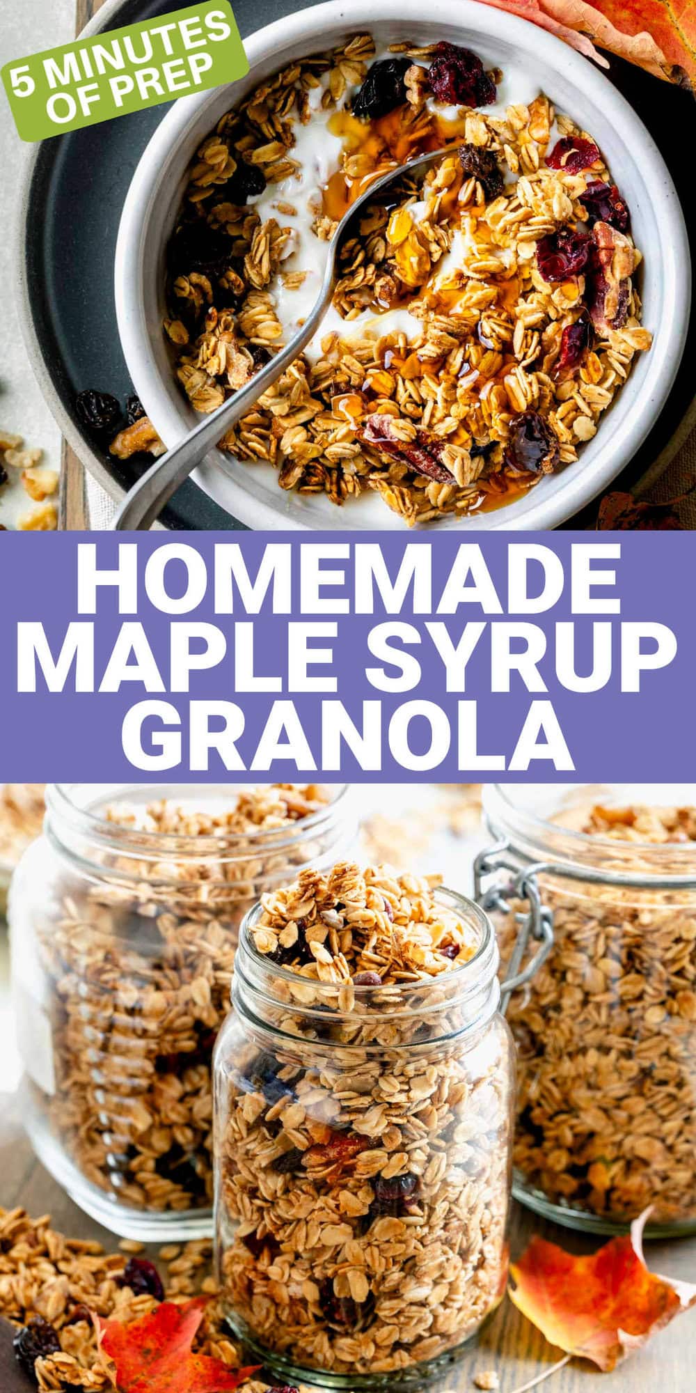 Homemade Granola Recipe with Maple Syrup