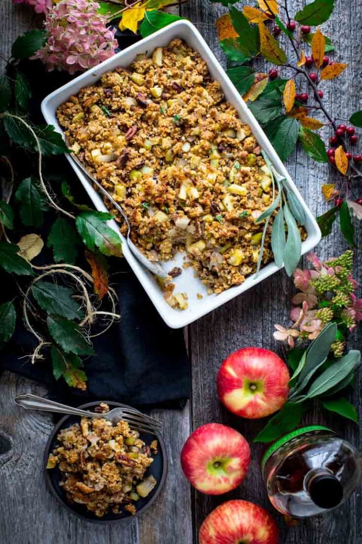 Apple Cornbread Stuffing with Pecans {with a Gluten-Free Option ...