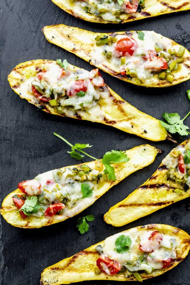 Grilled Stuffed Summer Squash - Healthy Seasonal Recipes