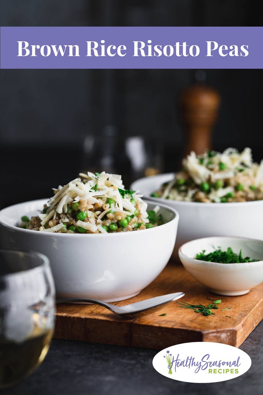 Brown Rice Risotto with Peas - Healthy Seasonal Recipes