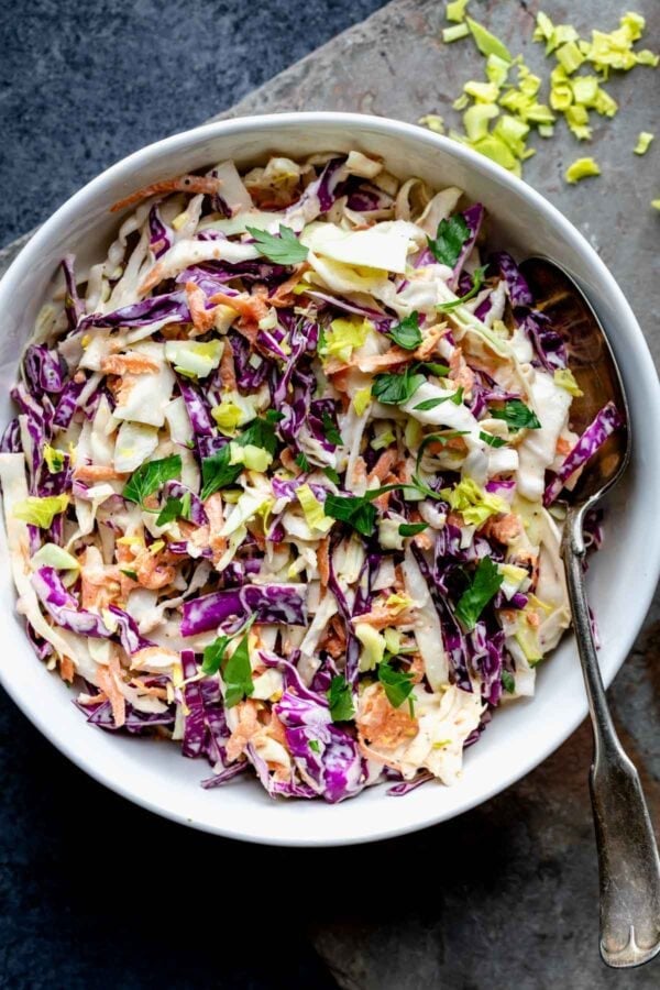 Easy Healthy Coleslaw Recipe - Healthy Seasonal Recipes