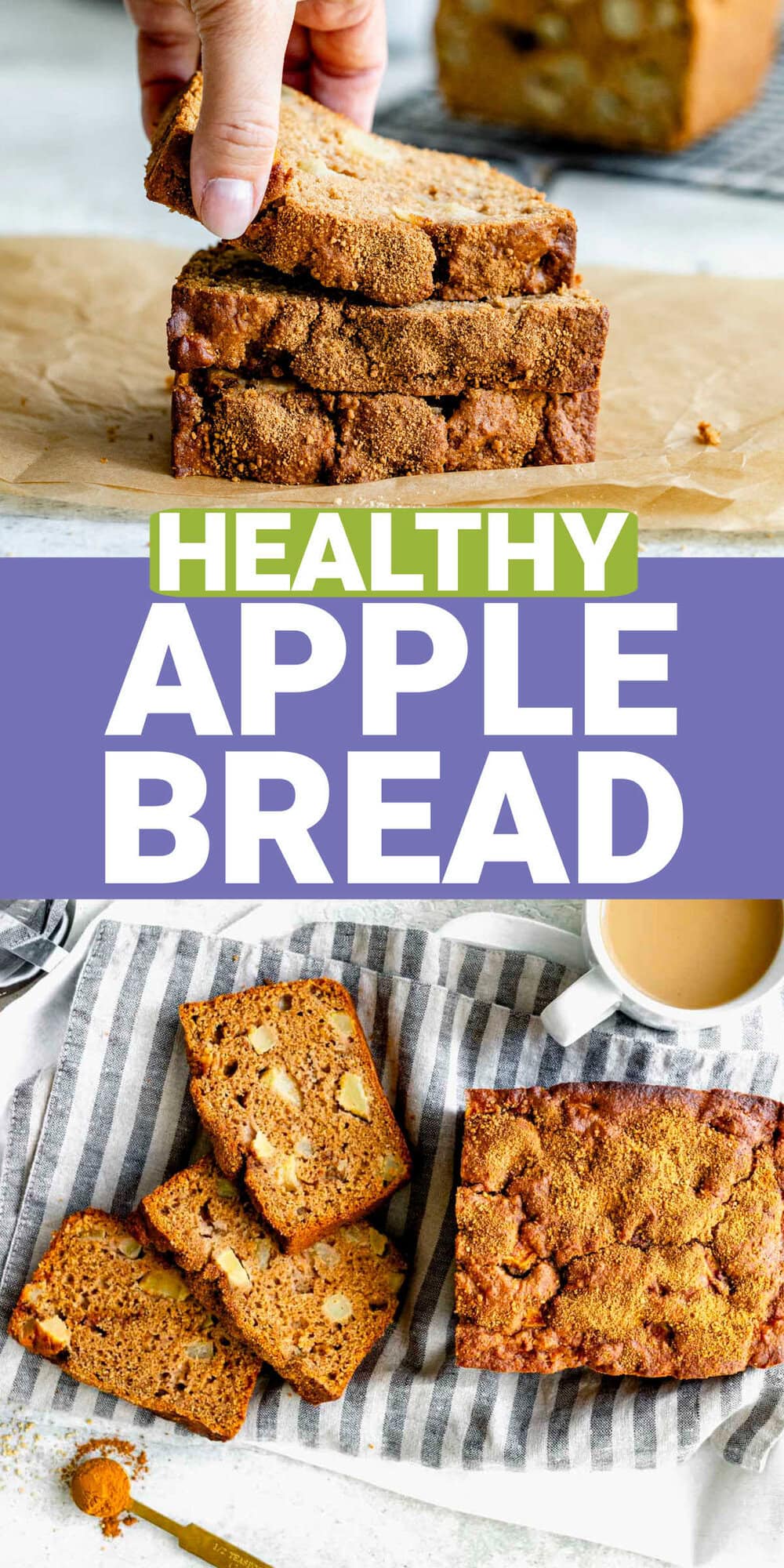 Healthy Apple Bread- So Moist!