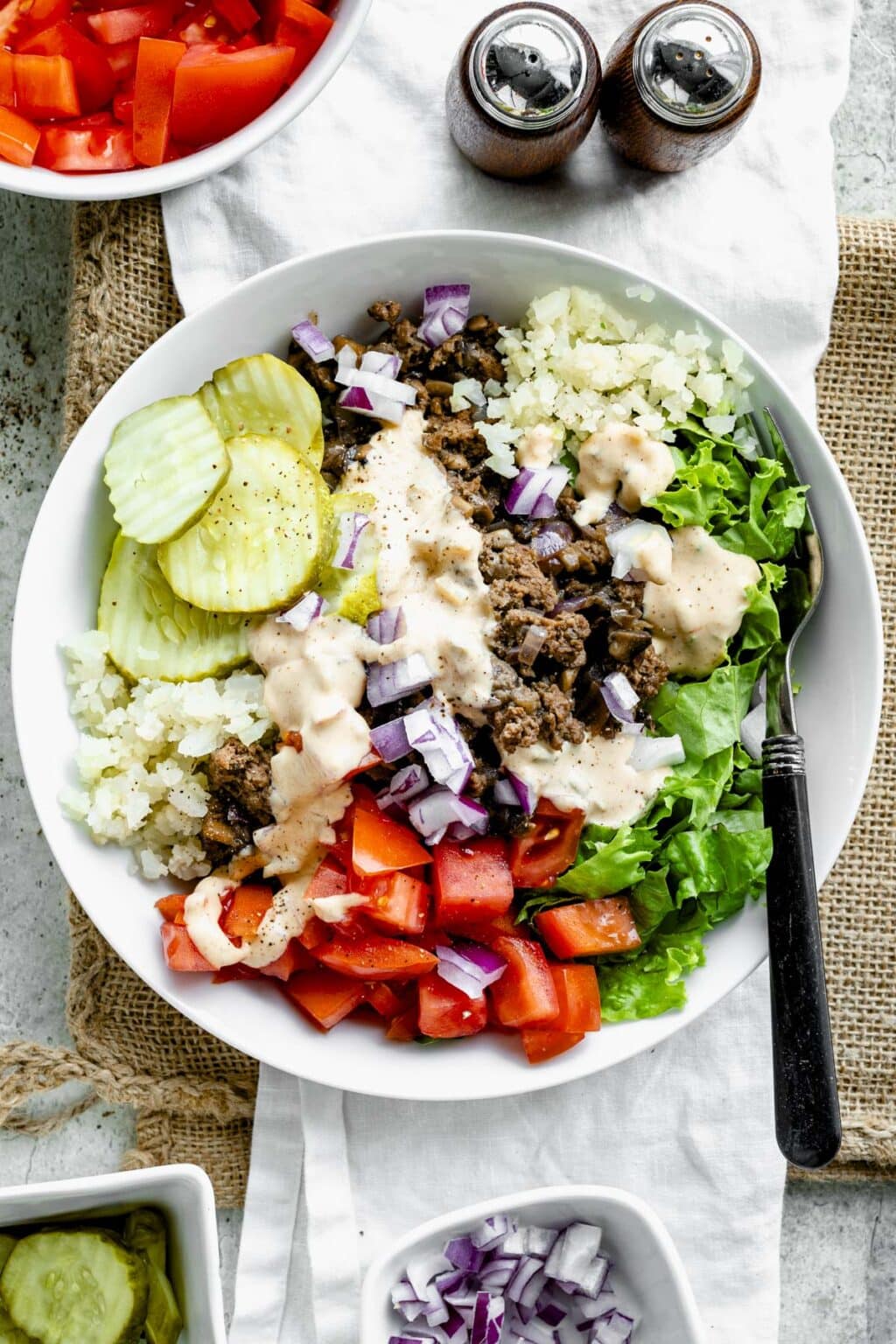 Healthy Burger Bowls with Special Sauce - Healthy Seasonal Recipes