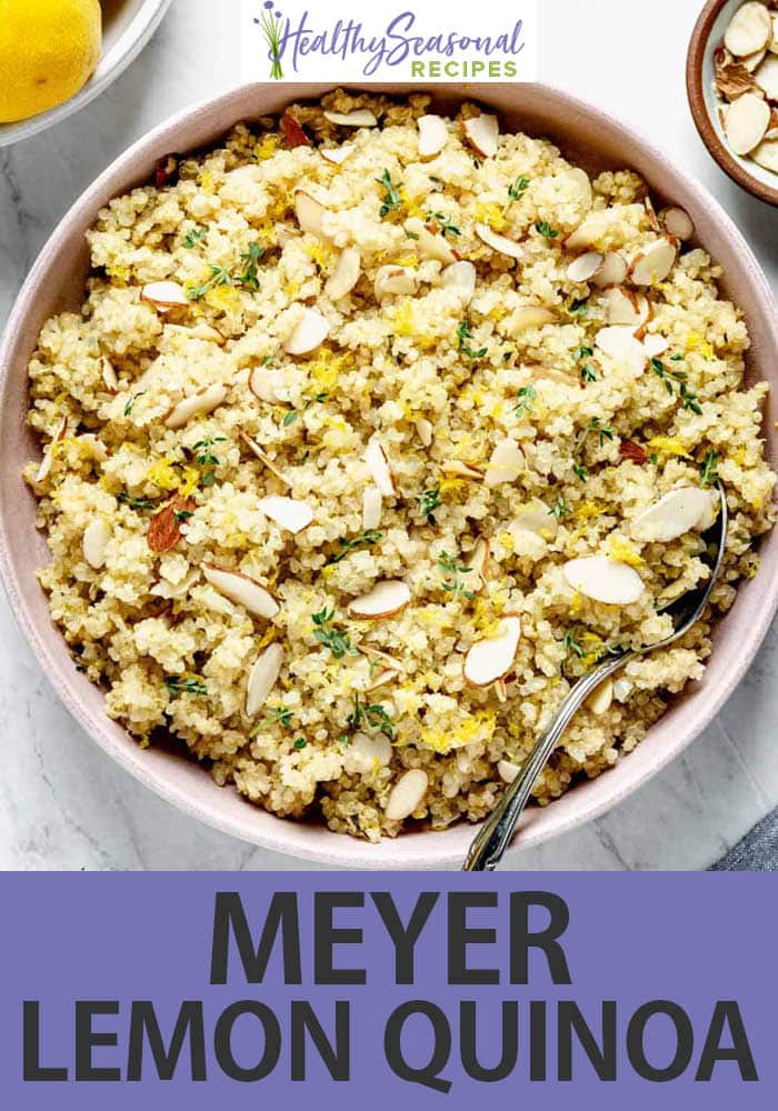 Quinoa with Lemon and Almonds {Easy Side Dish} - Healthy Seasonal Recipes