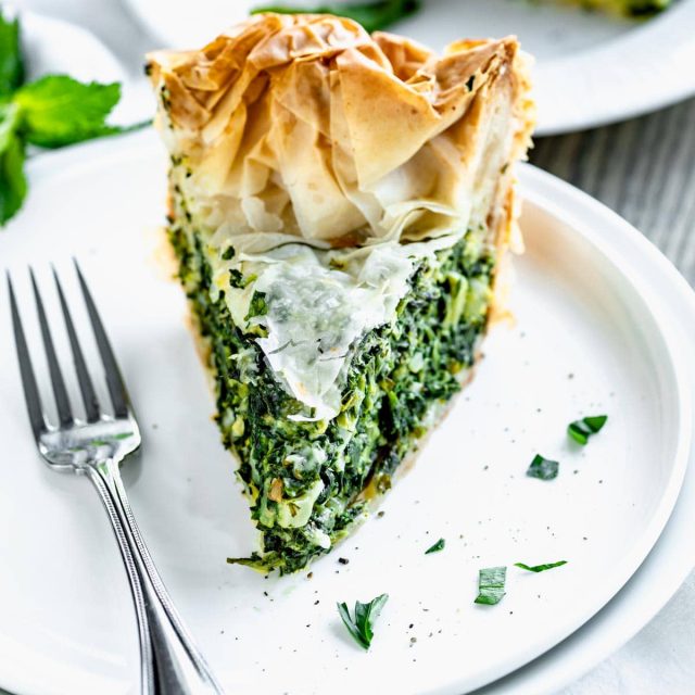 Spinach Feta Filo Pie - Healthy Seasonal Recipes