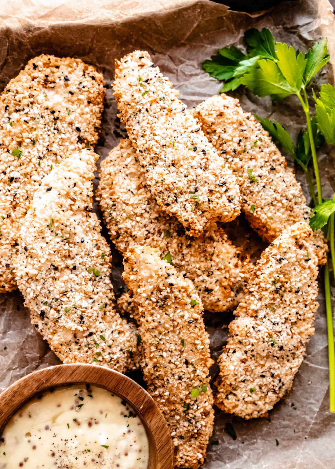 Everything Bagel Air Fryer Chicken Cutlets - Healthy Seasonal Recipes