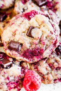 Raspberry Chocolate Chunk Cookies - Healthy Seasonal Recipes