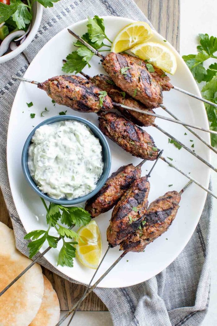 Grilled Ground Turkey Kofta Kebabs - Healthy Seasonal Recipes