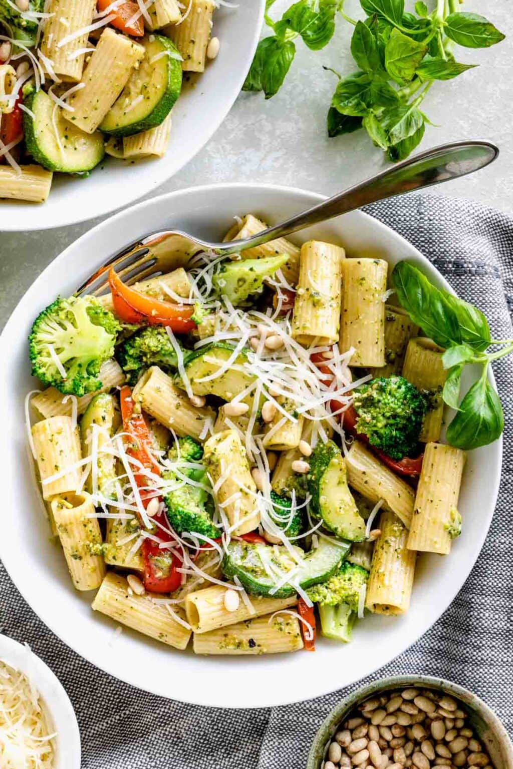 Veggie Pesto Pasta - Healthy Seasonal Recipes