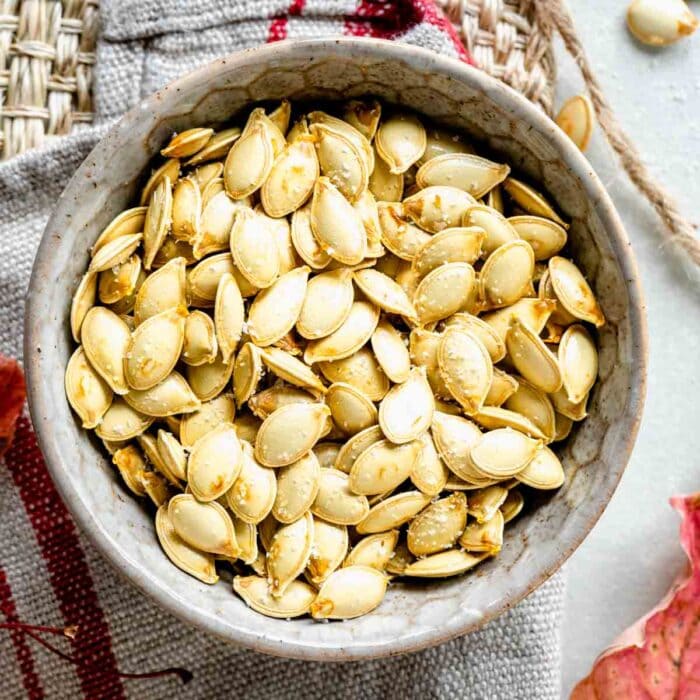 Crispy Baked Pumpkin Seeds - Healthy Seasonal Recipes
