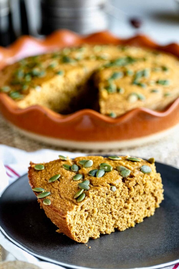 Pumpkin Cornbread {Maple Sweetened} - Healthy Seasonal Recipes