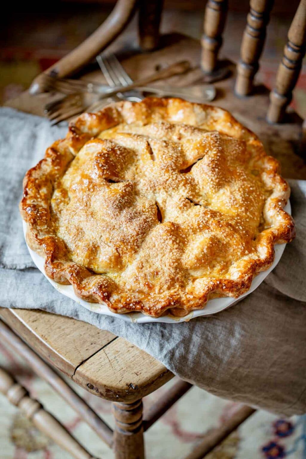 Maple Apple Pie {Double Crust & Deep Dish} - Healthy Seasonal Recipes