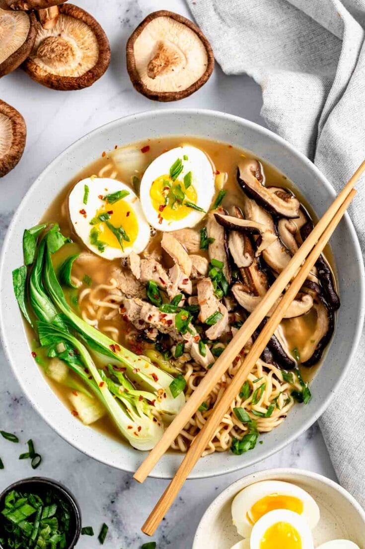 Bok Choy Ramen Soup {with Chicken} - Healthy Seasonal Recipes