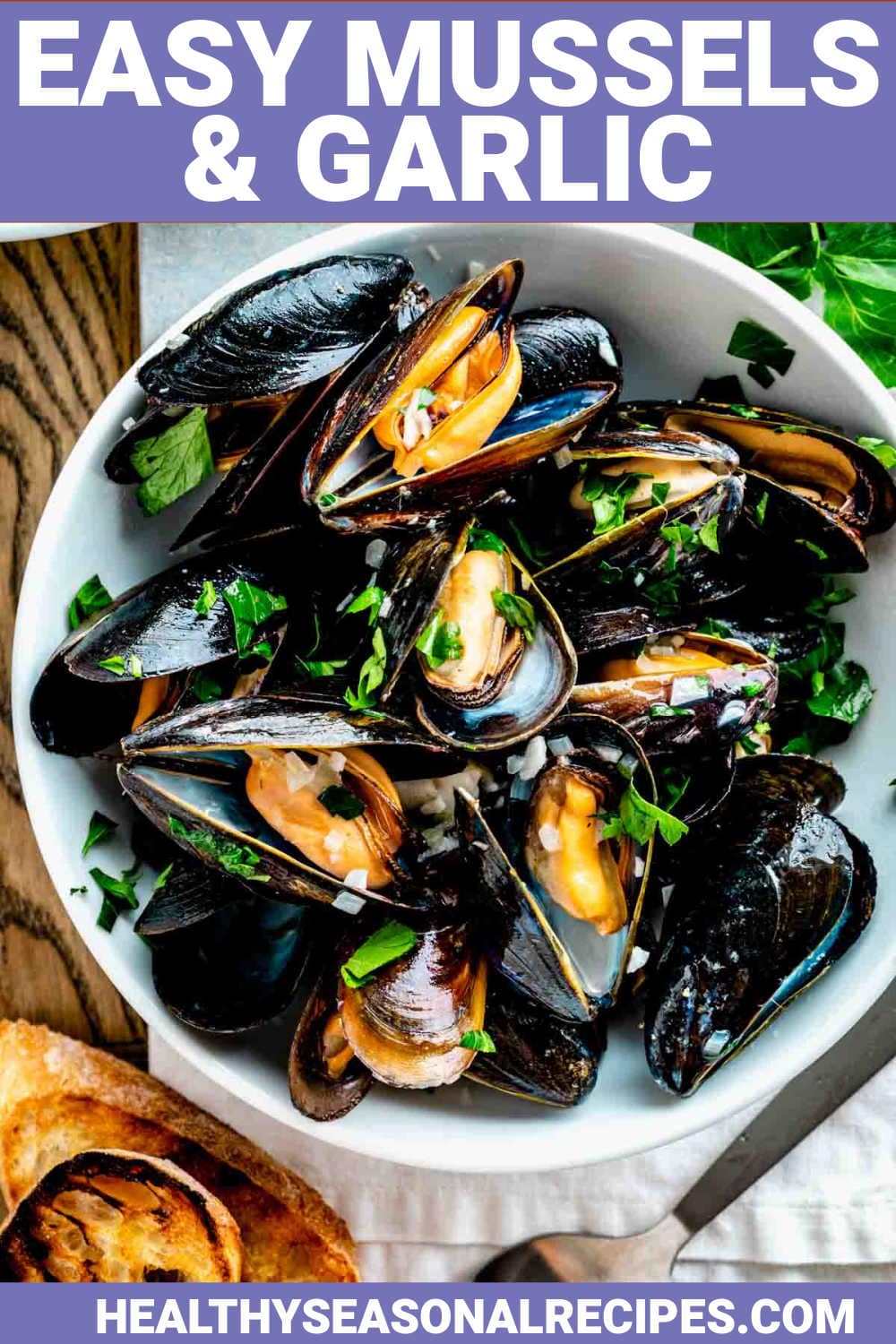 Simple Steamed Mussels with Garlic - Healthy Seasonal Recipes