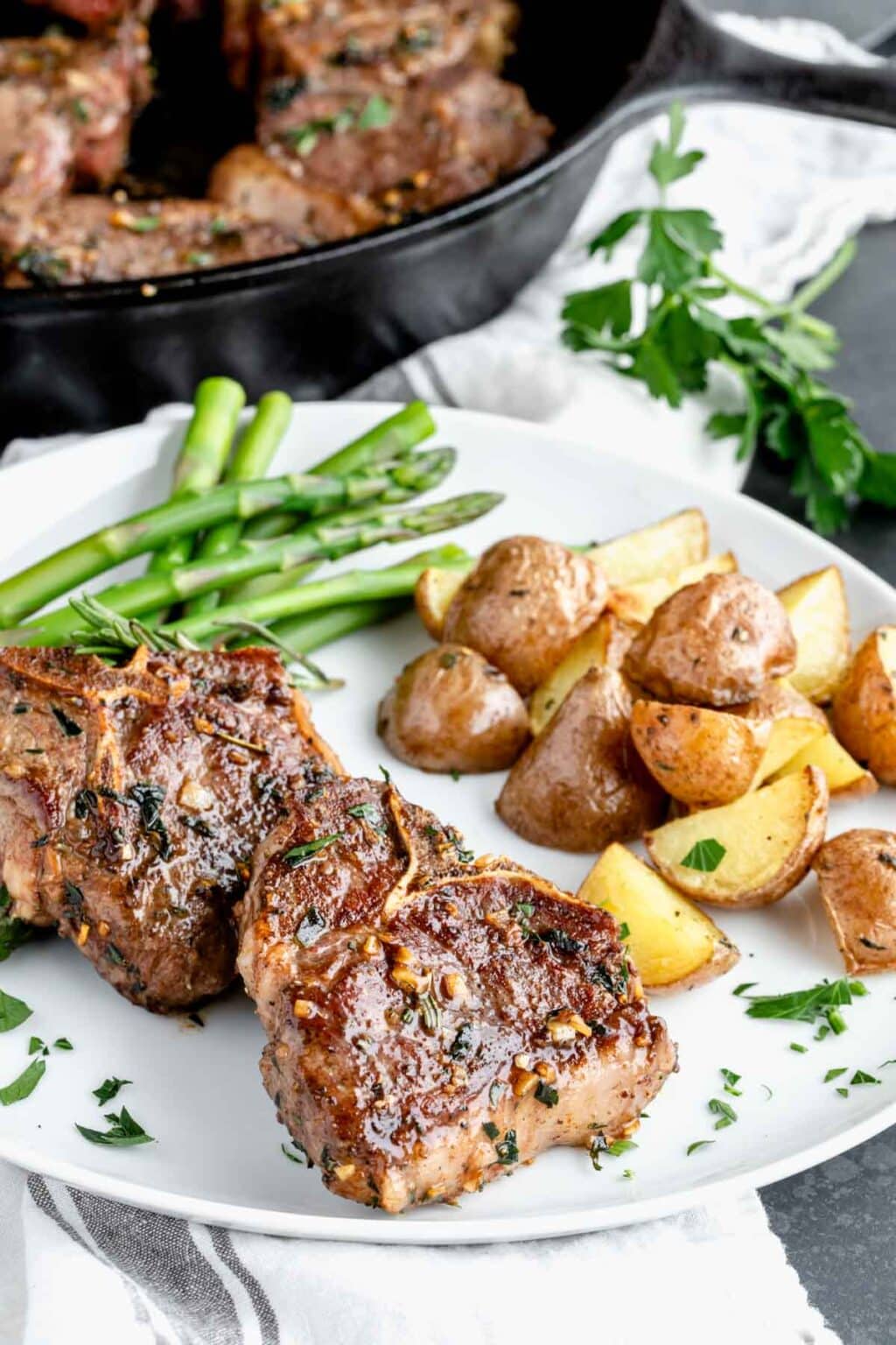 Pan Seared Lamb Loin Chops - Healthy Seasonal Recipes