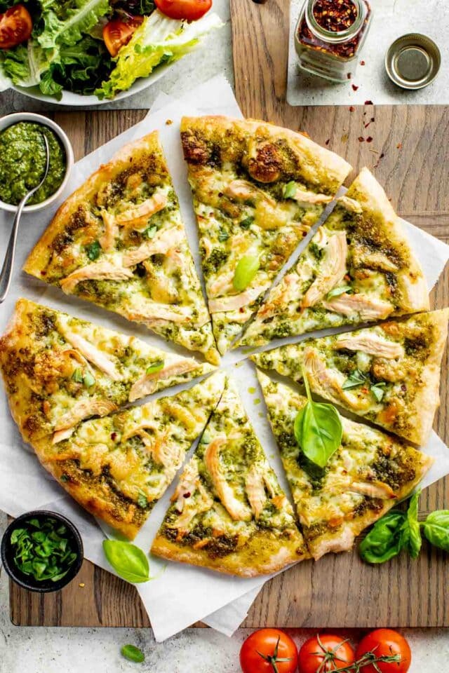 Chicken Pesto Pizza - Healthy Seasonal Recipes