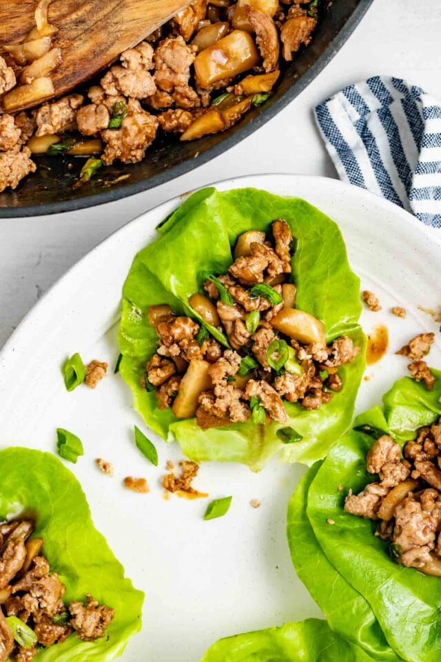 5-Ingredient Ground Turkey Lettuce Wraps - Healthy Seasonal Recipes