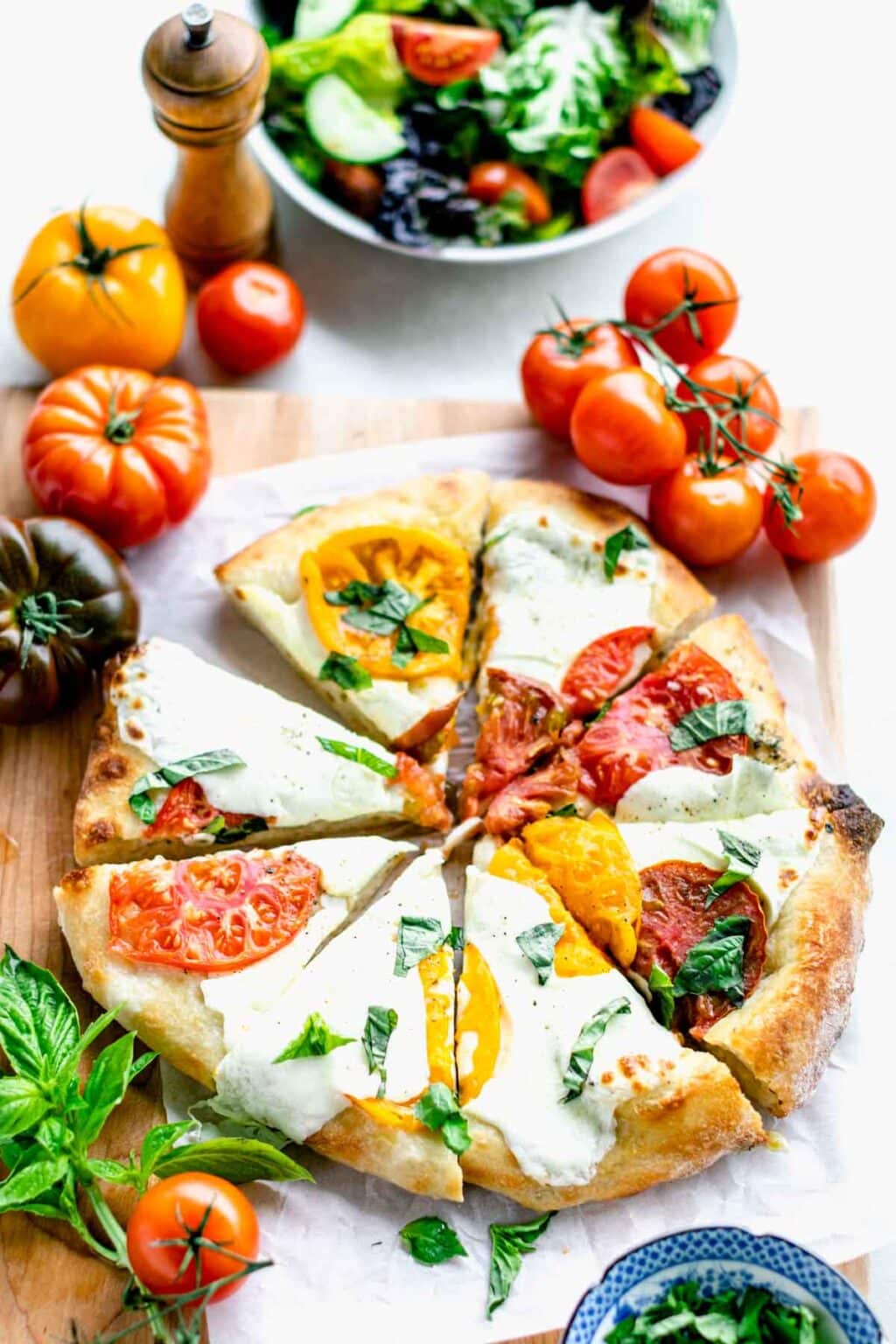 Fresh Tomato and Mozzarella Pizza Caprese - Healthy Seasonal Recipes