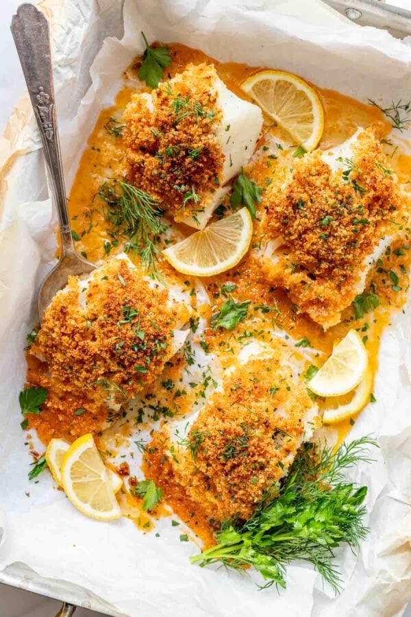 Panko Baked Cod - Healthy Seasonal Recipes