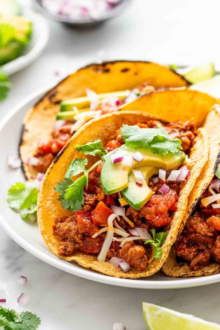 Healthy Ground Turkey Tacos - Easy Recipe!