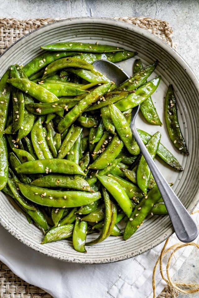 Easy Roasted Sugar Snap Peas - Healthy Seasonal Recipes