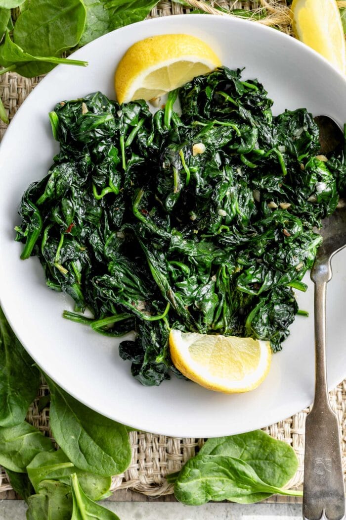Easy Sautéed Spinach with Garlic - Healthy Seasonal Recipes