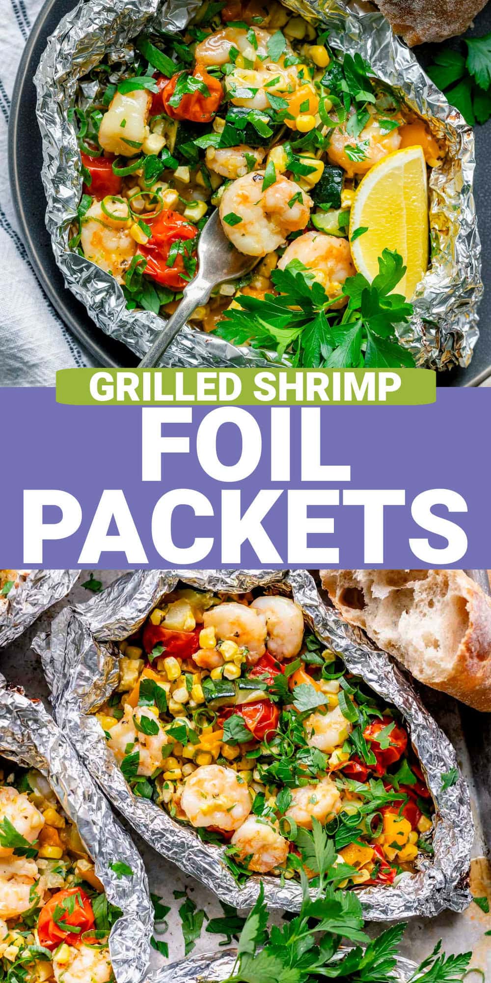 Grilled Shrimp Foil Packets with Veggies - Healthy Seasonal Recipes