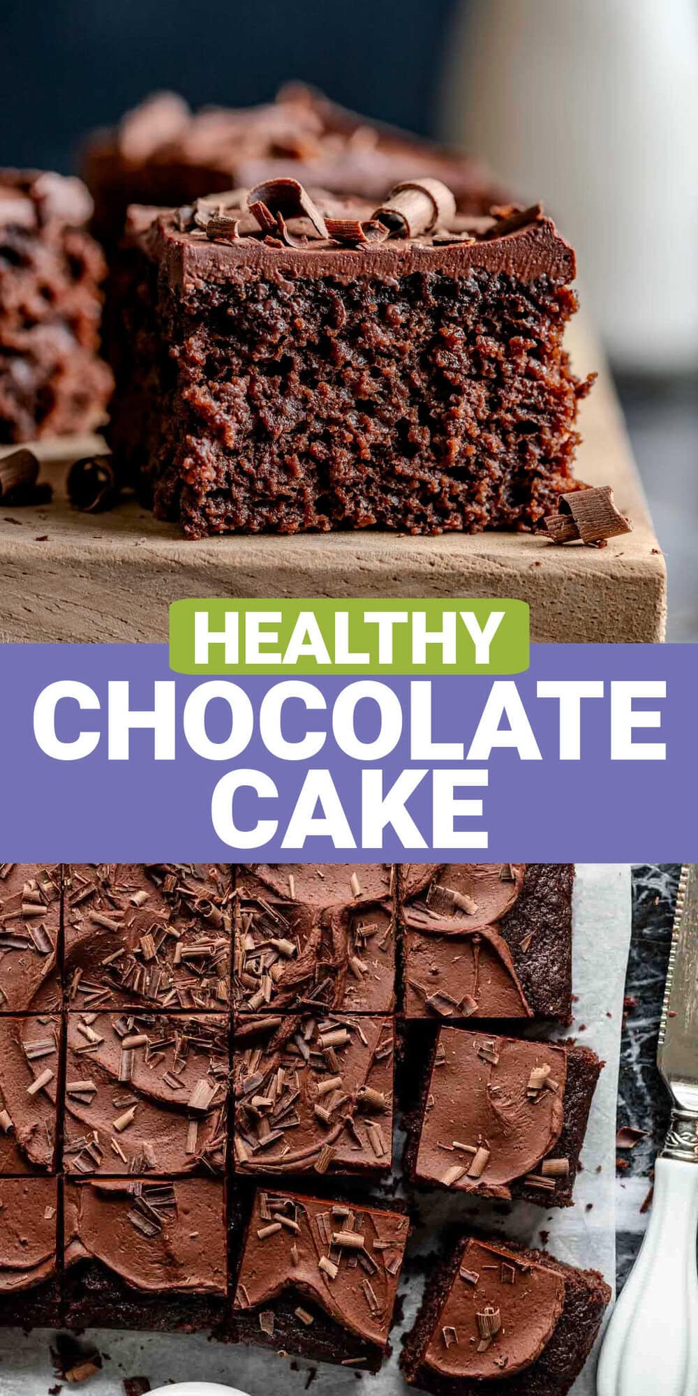 Healthy Chocolate Cake {Whole-Wheat and Lower Calorie}