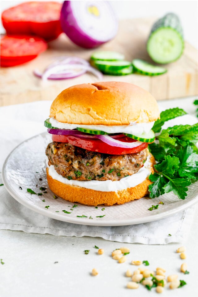 Grilled Middle Eastern Turkey Burgers - Healthy Seasonal Recipes